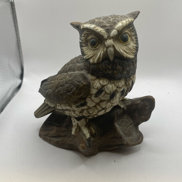 Homco | Accents | Vtg Homco Great Horned Barn Owl Ceramic Figurine ...